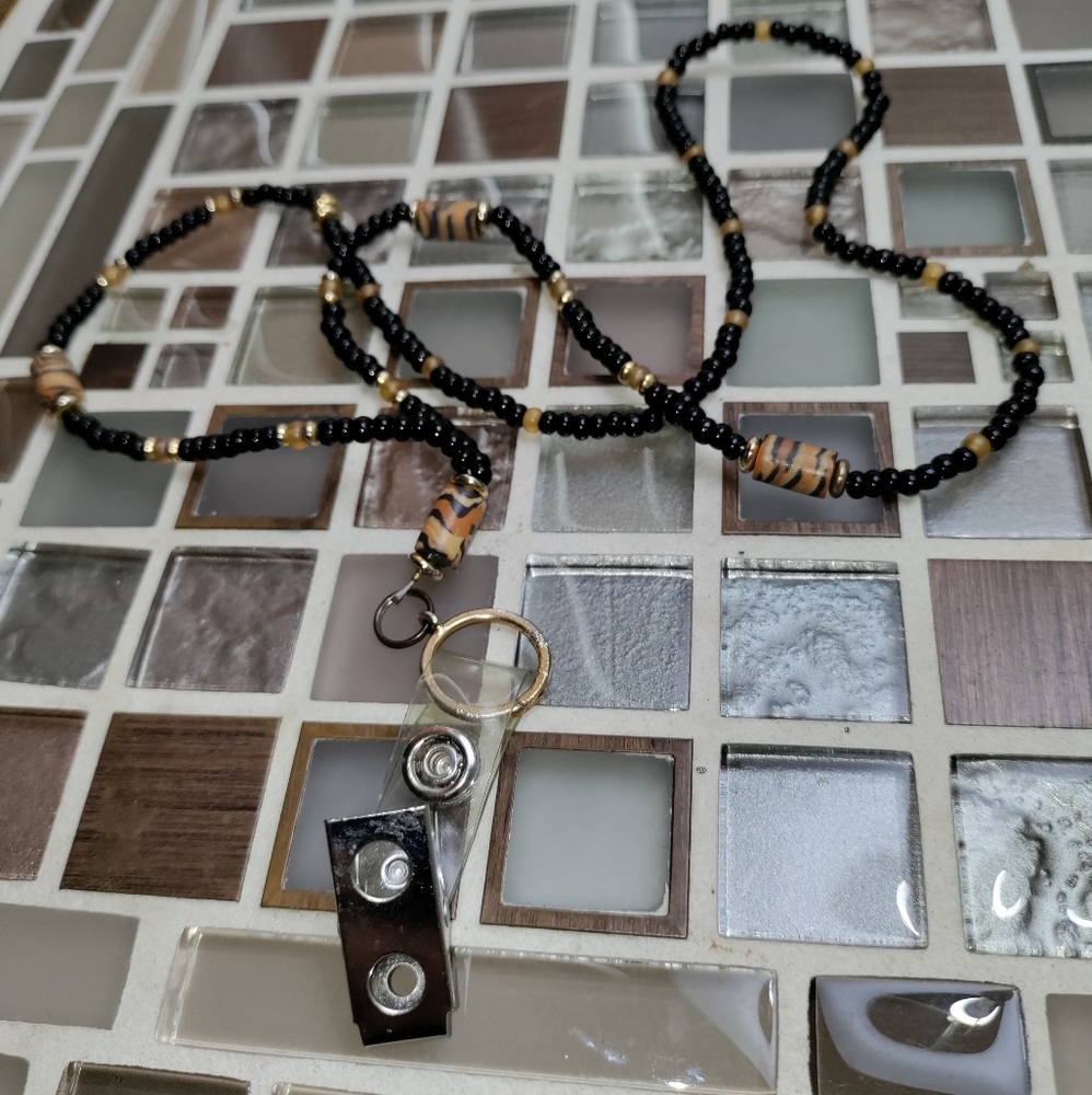 Vtg Boho Lanyard - Gem